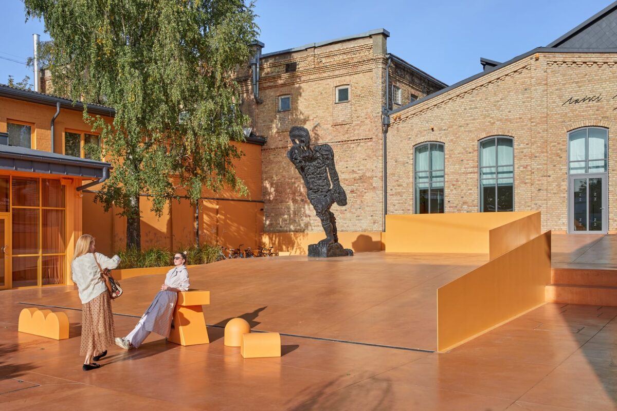 Latvian cork factory becomes bright orange art museum - ICON Magazine
